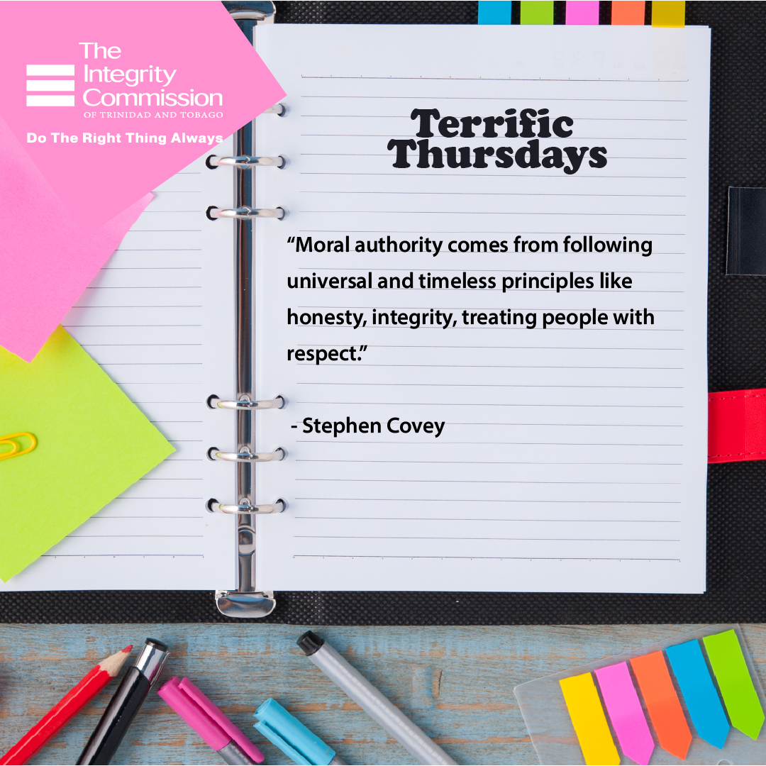 Terrific Thursdays – April 29th, 2021 – The Integrity Commission of ...
